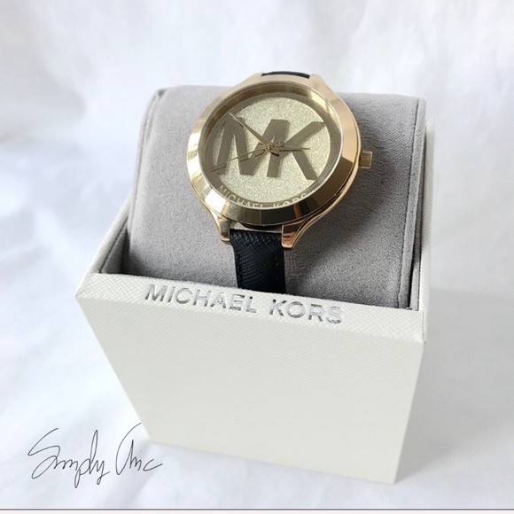 Michael Kors | Accessories | Nwt Authentic Mk Gold Tone Logo Watch ...